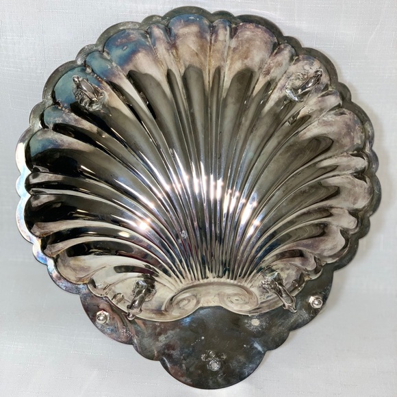 Vintage | Dining | Vintage Silver Clam Shell Serving Bowl Caviar ...